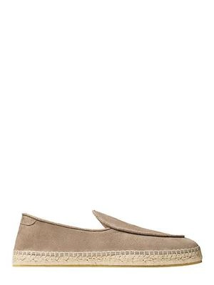 JIMMY CHOO Shenton Velvet Suede Espadrilles Stone