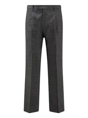 GERMANO 1952 Check-pattern Pleated Trousers - Grey