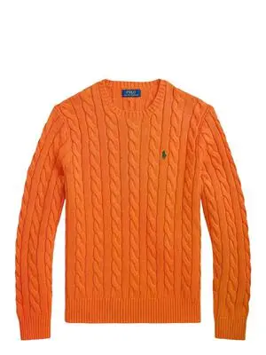 Polo Ralph Lauren Cable-knit Pony-motif Sweater - Orange