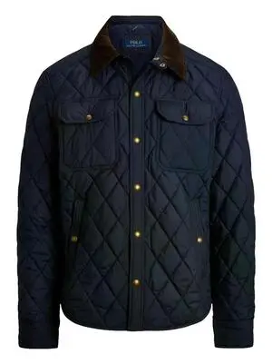 Polo Ralph Lauren Corduroy-collar Quilted Jacket - Blue