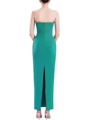 SAIID KOBEISY Crystal-embellished Maxi Dress - Green