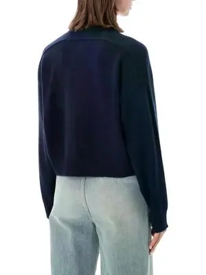 Loulou De Saison V-neck Fine-knit Sweater - Blue