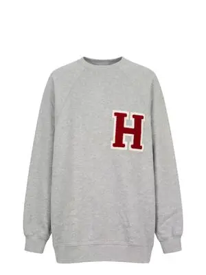 HALFBOY Logo-patch Raglan-sleeve Sweatshirt - Grey