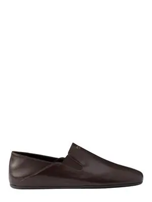 Prada Leather Loafers - Brown