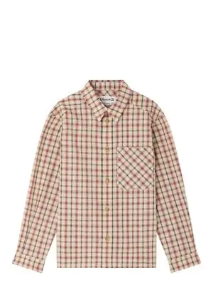 Bonpoint Cotton Check Shirt - Beige