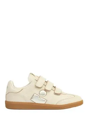 Isabel Marant Étoile Isabel Marant Calfskin Suede Low-Top Sneakers Chalk