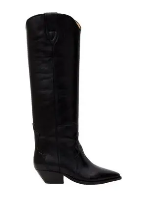 Isabel Marant Étoile Denvee Suede Cowboy Boots - Black