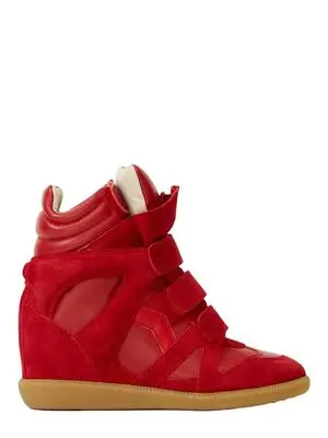 Isabel Marant Étoile Isabel Marant Bekett Wedge Sneakers Red