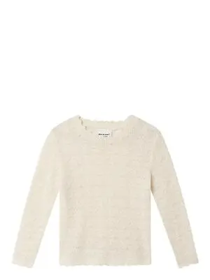 ETOILE Leonette Openwork Alpaca Sweater - Ecru