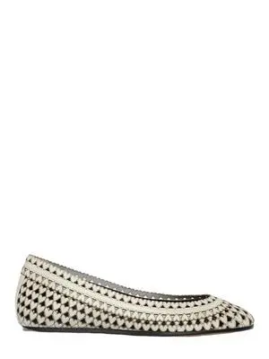 Isabel Marant Étoile Belni Laser-cut Heart Ballet Flats - Chalk