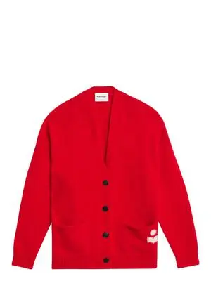 ETOILE Eborah" Alpaca Cardigan - Red