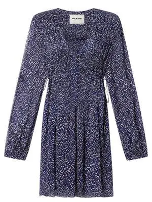 ETOILE Loriena Printed Long Sleeve Muslin Dress - Midnight