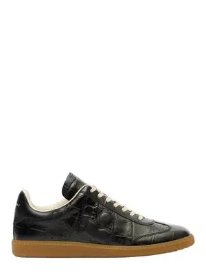 Isabel Marant Étoile Embossed Low-top Leather Sneakers - Black