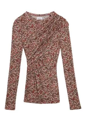 ETOILE Etoile Jersey Top With Asymmetric Draping Orange