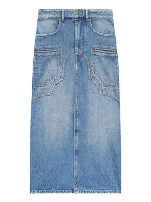 Isabel Marant Étoile Britt Denim Midi Skirt - Blue