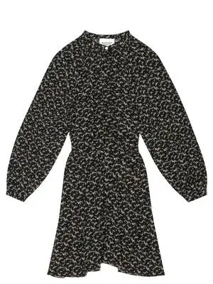 ETOILE Amandine Printed Long Sleeve Dress - Black