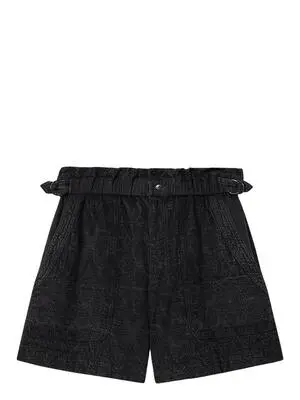 ETOILE Kisha Broderie Anglaise Cotton Shorts - Black