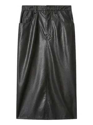 ETOILE Faux Leather Pencil Skirt - Black