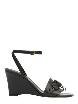 Isabel Marant Étoile Anerya" Leather Wedge Sandals - Black