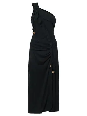 Isabel Marant Étoile Juliane Asymmetrical One-shoulder Midi Dress - Black