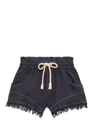 ETOILE Talapiz High Waist Silk Shorts - Black