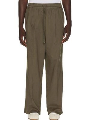 Fear Of God Pleat Front Drawstring Pant - Moss