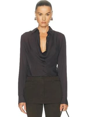 Acne Studios Shaydana Long Sleeve Top - Graphite Grey