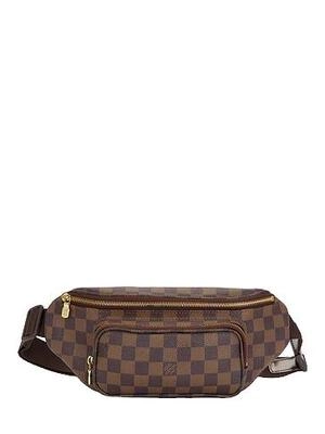 LOUIS VUITTON Damier Ebene Melville Bum Bag - Brown