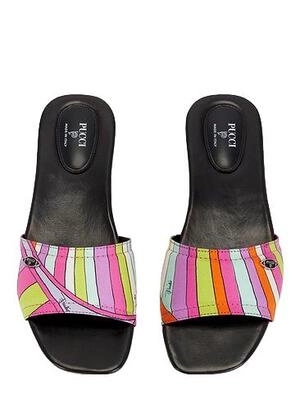 Emilio Pucci Silk Twill Slide - Multicolor