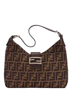 Fendi Zucca Shoulder Bag - Brown
