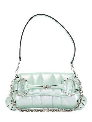 Gucci Horsebit Clutch - Silver