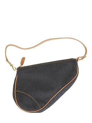 Dior Denim Pochette Saddle Bag - Blue