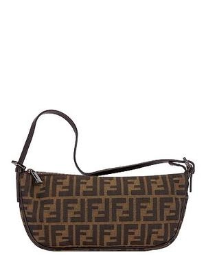 Fendi Zucca Pochette Shoulder Bag - Brown
