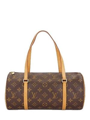 LOUIS VUITTON Monogram Papillon 30 Handbag - Brown