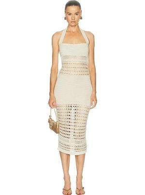 Retrofete Jaycee Crochet Dress - Bone