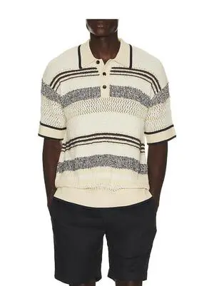 Scotch & Soda Structured Dropped Shoulder Knitted Polo In . Also - Multi