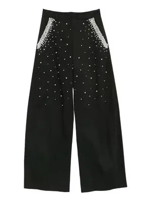 Giuseppe Di Morabito Pearl-embellished Trousers - Black