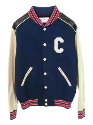 Celine 2010s Teddy Varsity Jacket - Blue