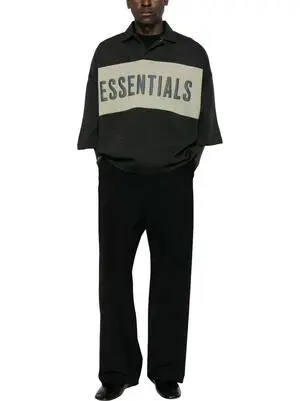 Fear Of God Essentials Logo-print Polo-shirt - Grey