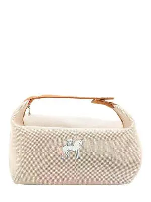 Hermès 2000-2026 Large Toile Bride A Brac Cabriole Case Vanity Bag - Neutrals