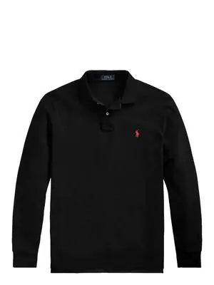 Polo Ralph Lauren Long-sleeve Mesh Polo Shirt - Black