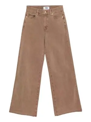 Paige Anessa Raw-hem Jeans - Brown