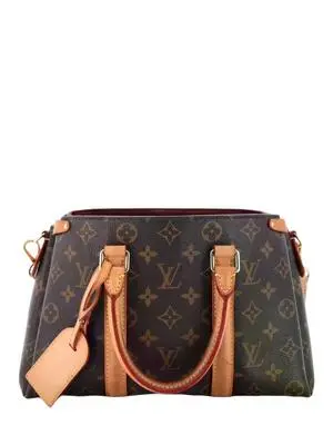 LOUIS VUITTON Soufflot Tote Monogram Canvas With Leather Bb Satchel - Brown
