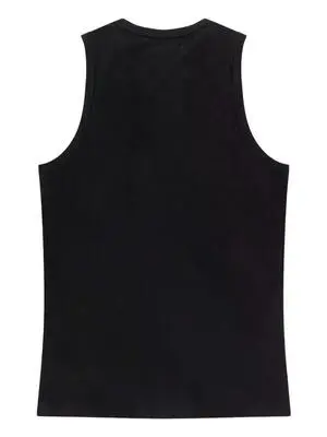 TONYWACK Ribbed Sleeveless Tank Top - Black