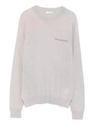 Peserico Embellished Pocket Sweater - Grey