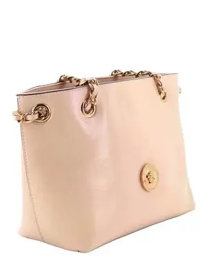 Versace Medusa Icon Chain Leather Mini Tote Bag - Neutrals