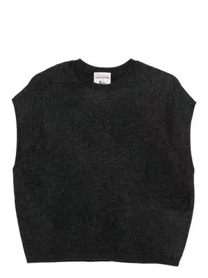 SEMICOUTURE Crew-neck Sleeveless Vest - Grey
