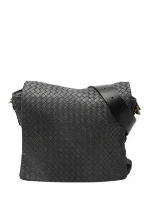 Bottega Veneta 2009 Nappa Intrecciato Messenger Bag Crossbody Bag - Grey