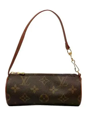 LOUIS VUITTON 1990-2010 Monogram Papillon Pochette Handbag - Brown