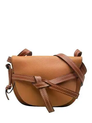 Loewe 2018 Small Leather Gate Crossbody Bag - Brown